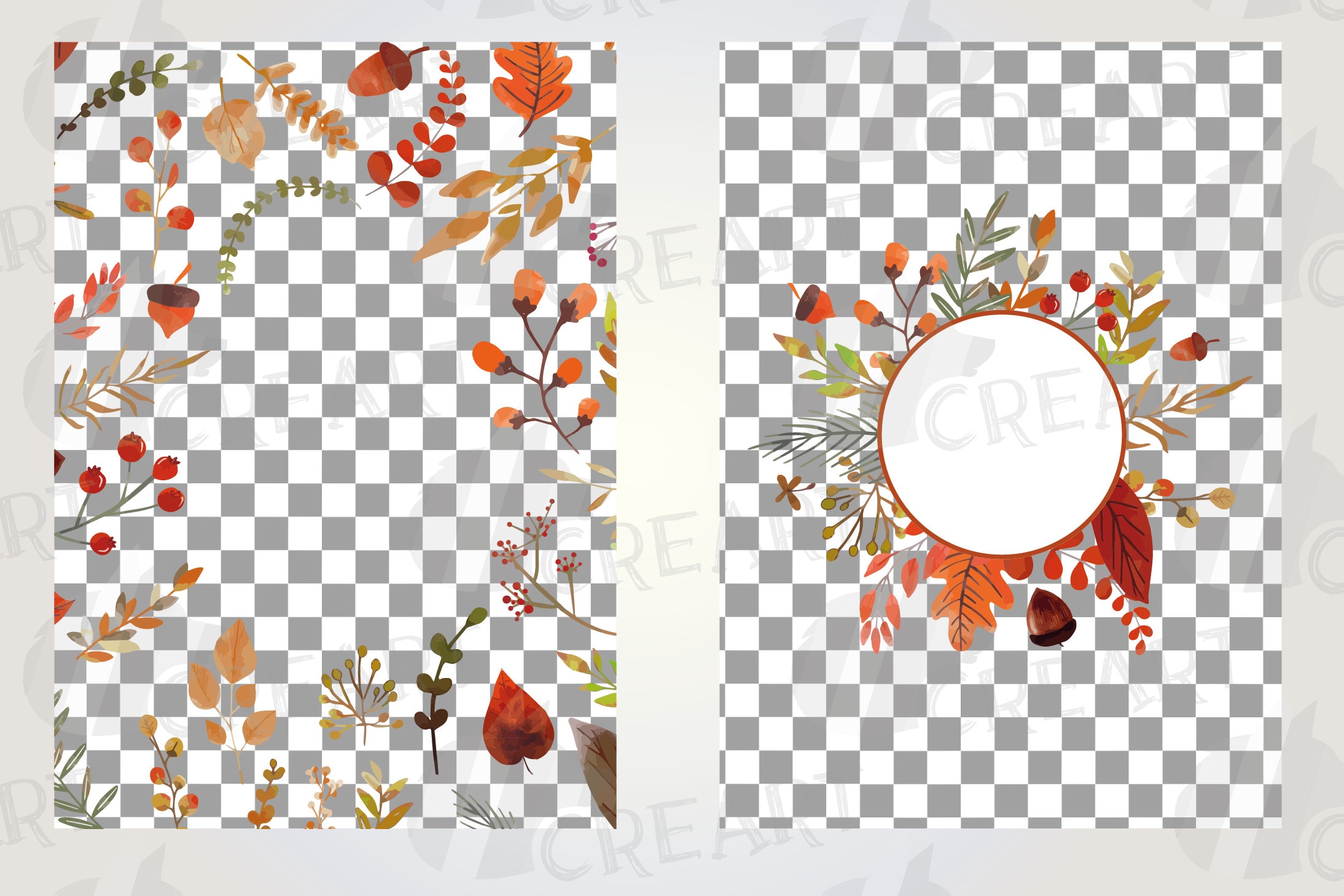 Fall greeting card templates clip art. Fall wedding | Etsy