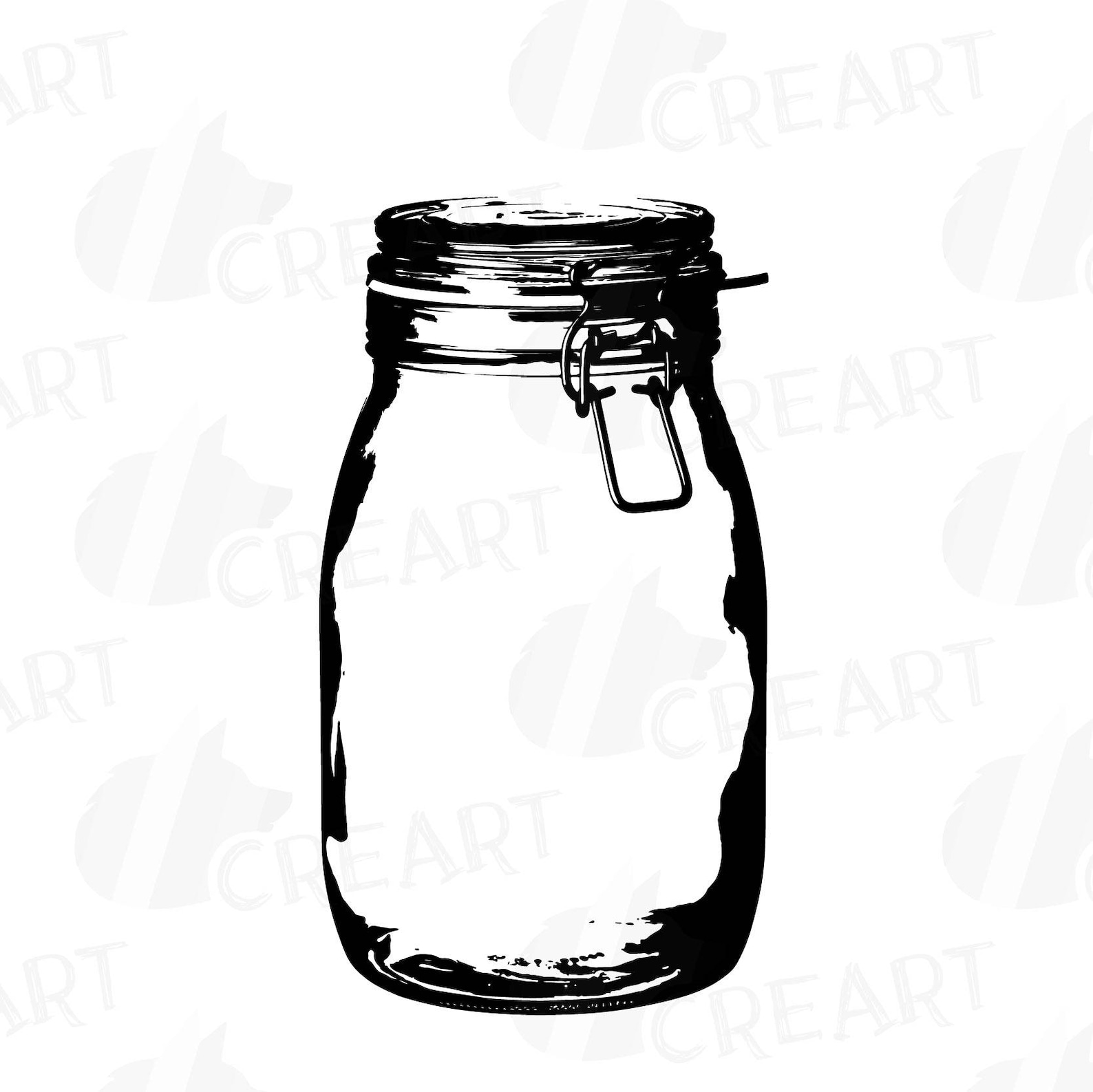 Mason Jars Clipart Glass Jars Clip Art Jar Crafts Jar | Etsy