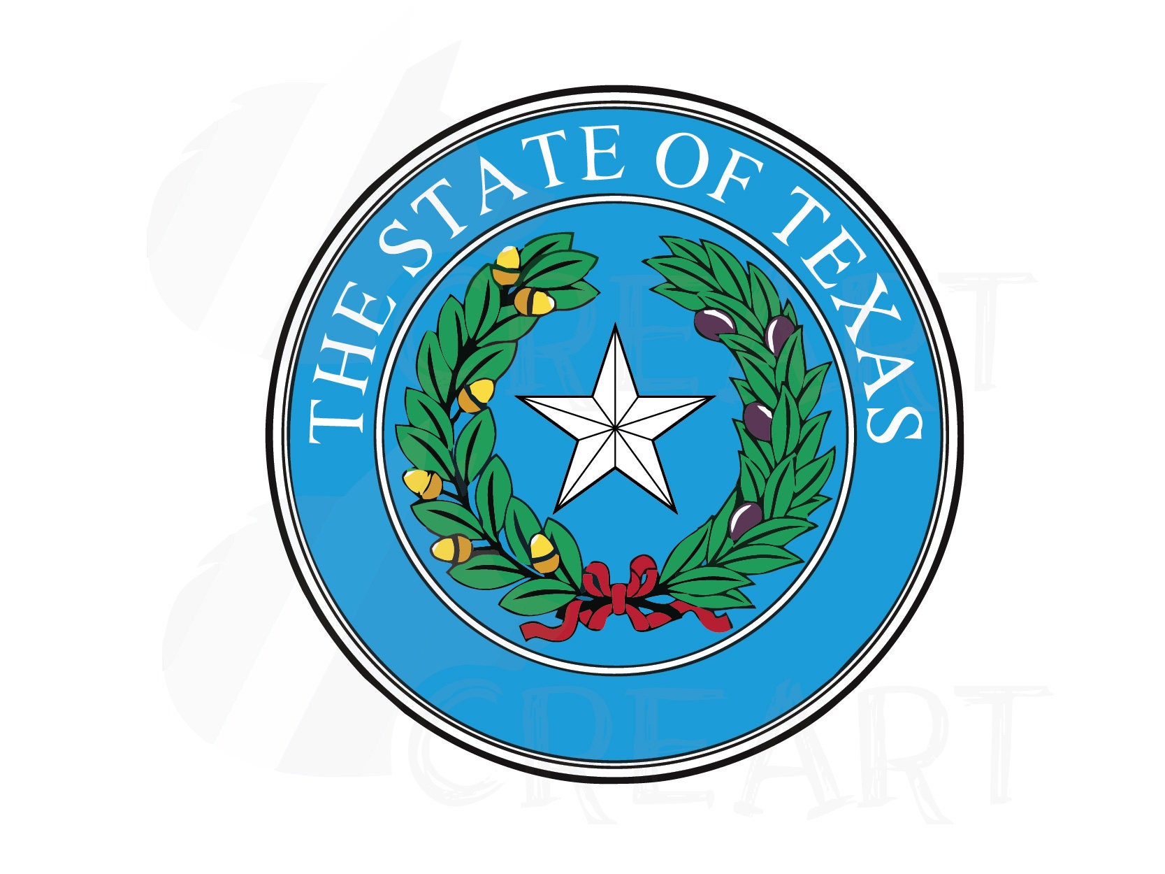 Texas State Seal and Map Flag Clip Art Collection. AI Eps | Etsy
