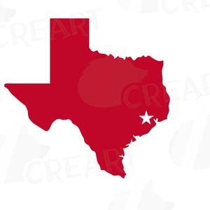 Houston Clip Art Pack Including Texas Map AI, Eps, Svg, Png, Silhouette ...