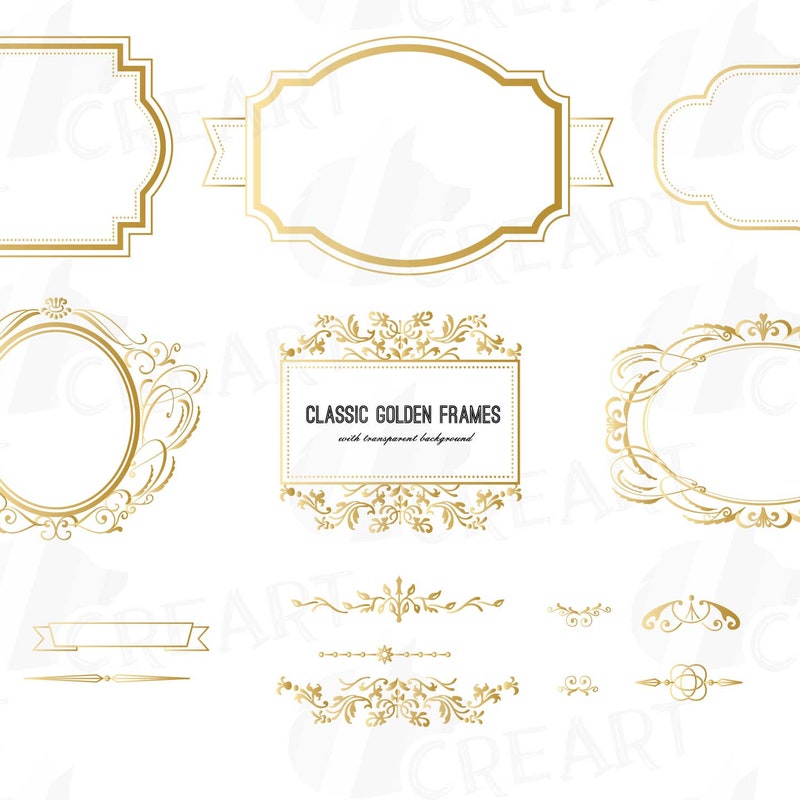 Gold Border Labels - Etsy