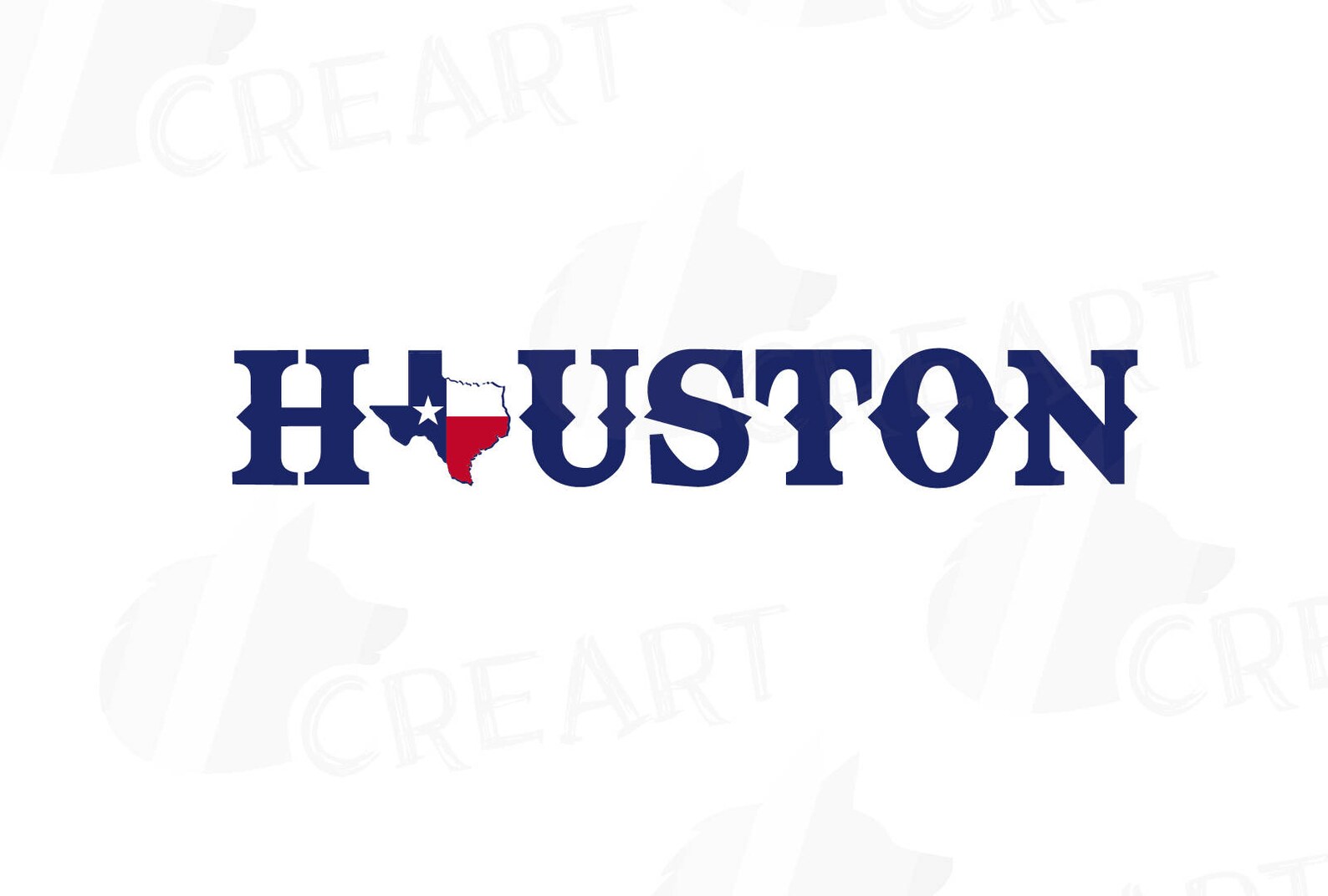 Houston Clip Art Pack Including Texas Map AI Eps Svg Png | Etsy