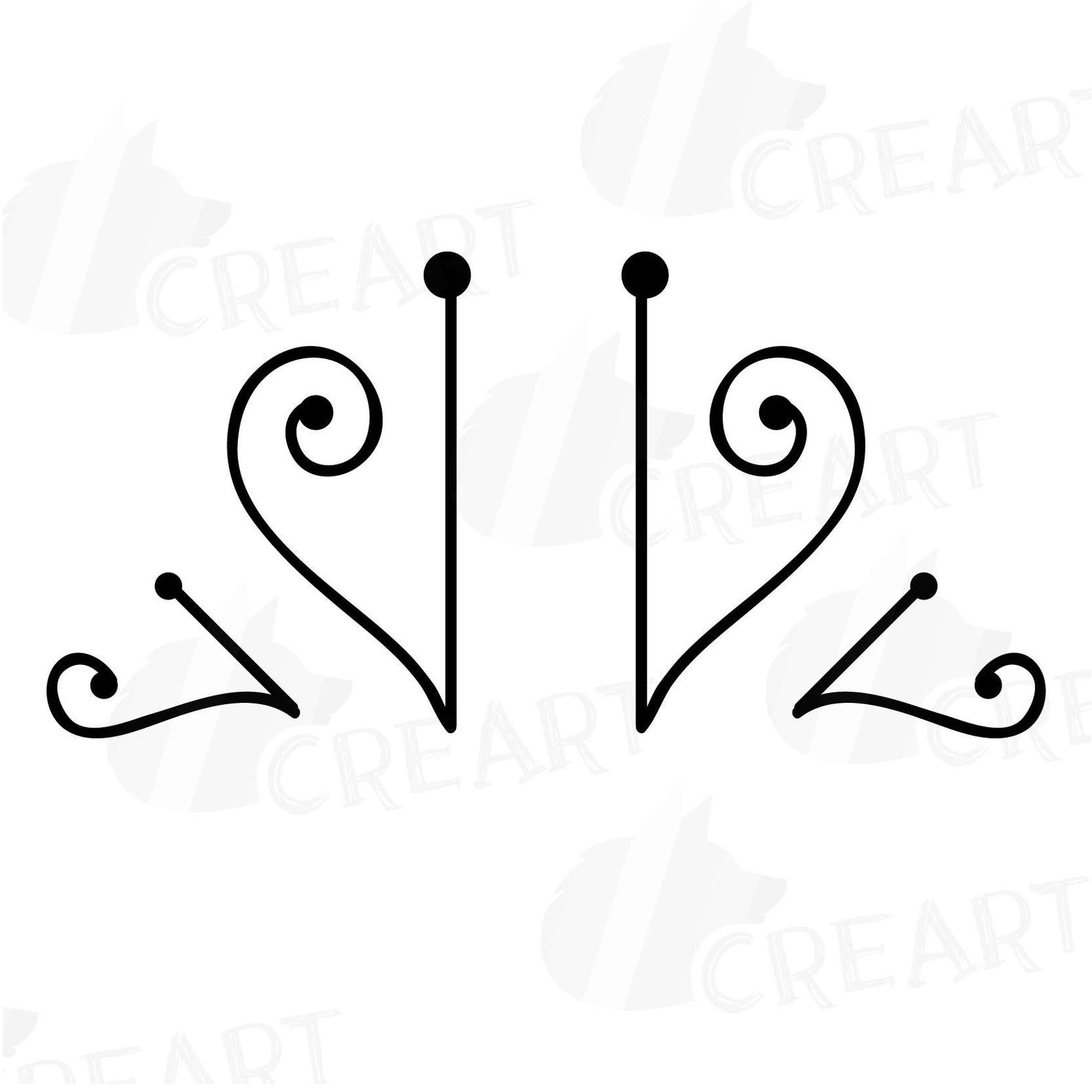 Calligraphy Swirls Clip Art Calligraphic Doodles | Etsy