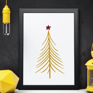 Modern Colorful Christmas Trees and Shapes Clip Art Collection. Boho ...