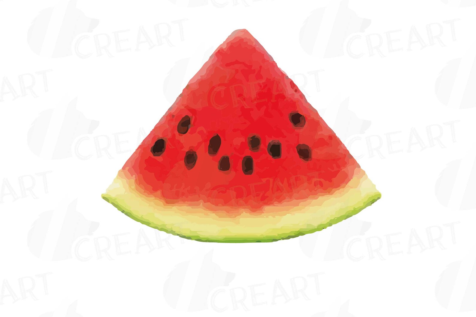 Watercolor Watermelon Clip Art Pack Watermelon Plant and - Etsy