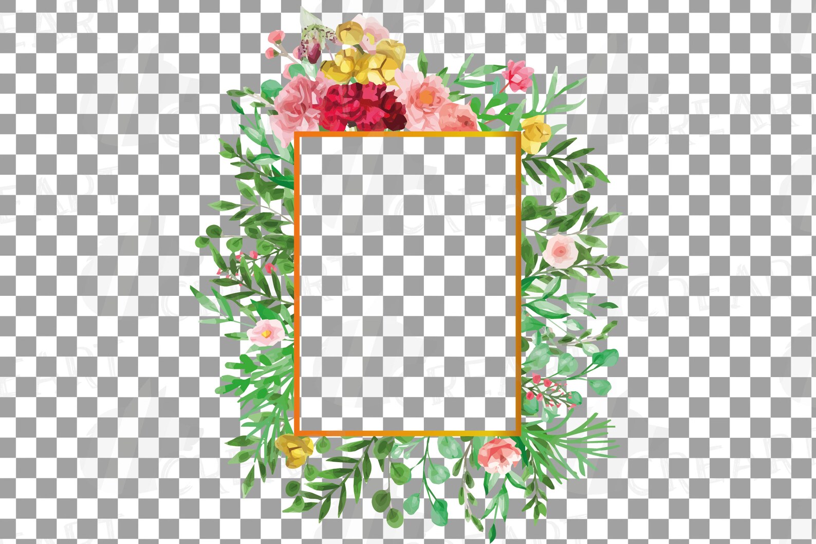 Watercolor Floral Frames and Borders Clip Art Pack Watercolor - Etsy