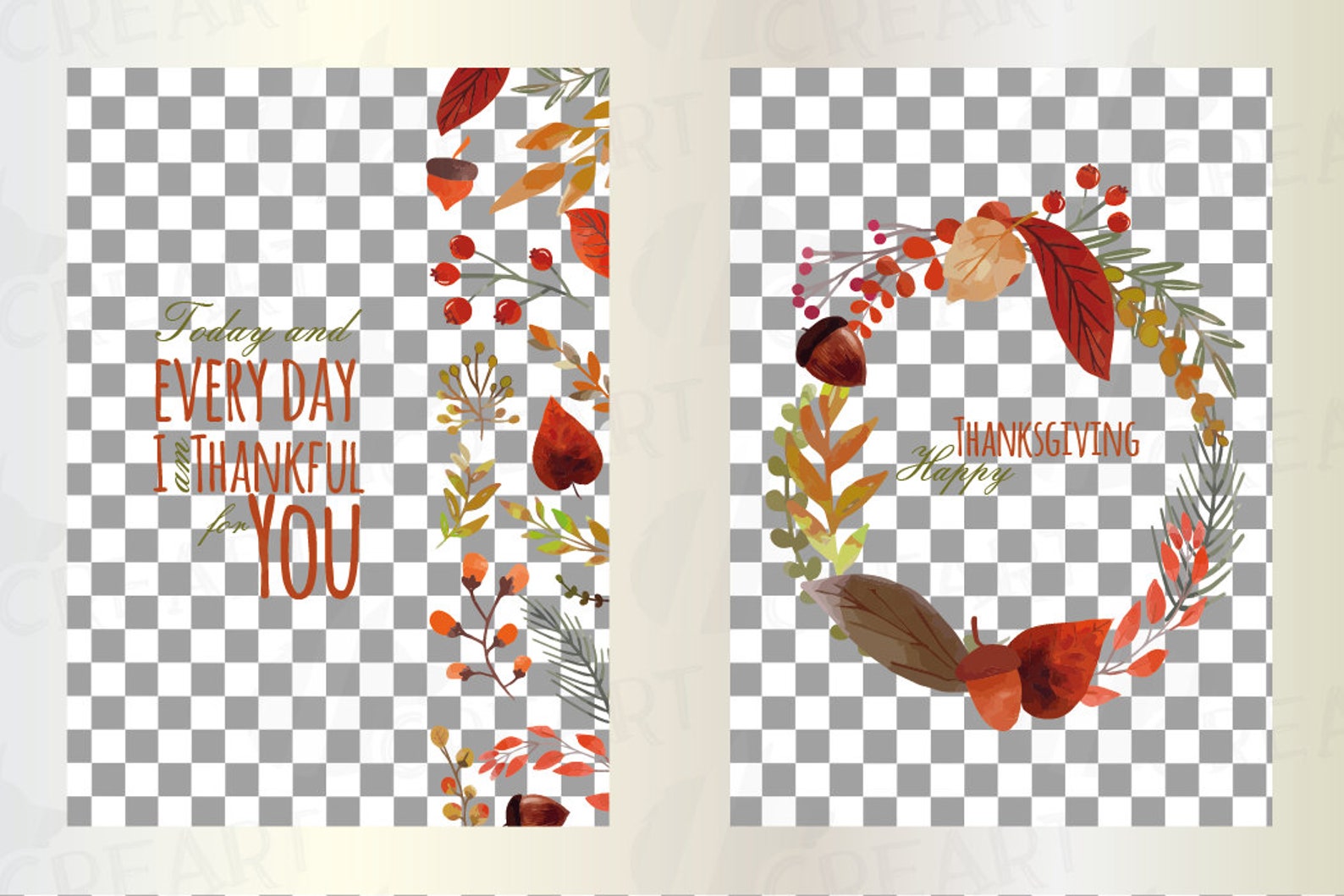 Printable Happy Thanksgiving Cards Clip Art. Thankful for You | Etsy