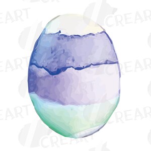 Watercolor Easter Eggs Colorful Clip Art Pack, Printable Hand Drawn ...
