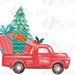 Watercolor Holiday Truck Clip Art. Retro Trucks With Gifts and ...