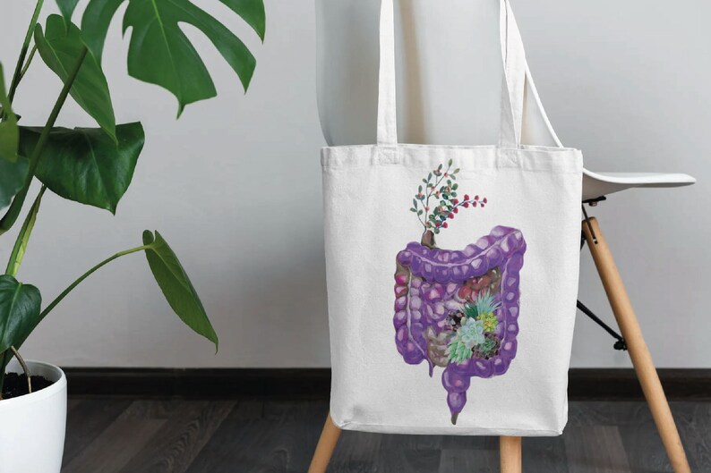 Floral Anatomical Intestines Decor. Watercolor Blooming Human - Etsy