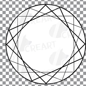 Geometric Lineal Black Frames Decor Clip Art. Elegant Wedding Frames ...