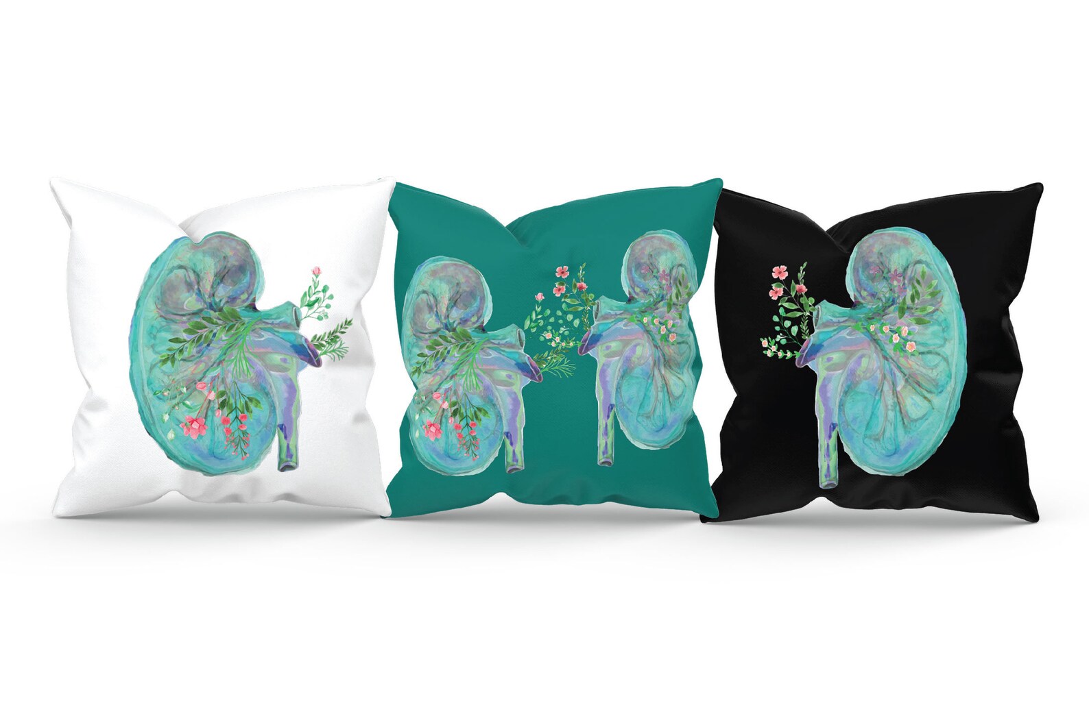 Floral Anatomical Kidneys Decor Design. Floral Human Kidney - Etsy