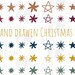 Modern Colorful Christmas Trees and Shapes Clip Art Collection. Boho ...
