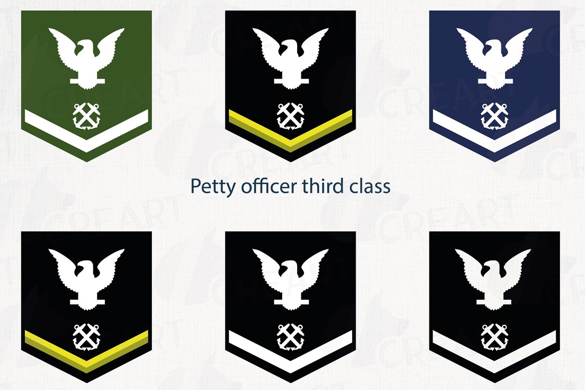 Petty Officer Third Class United States Ranks Insignia Clip - Etsy