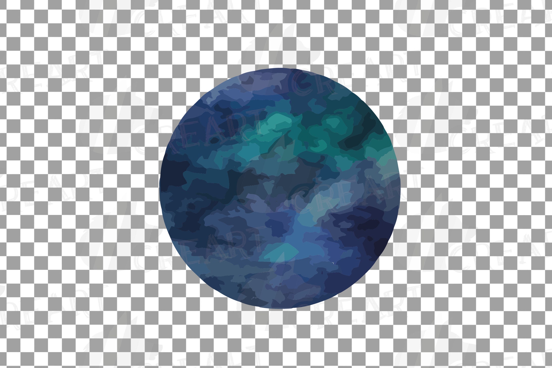 Watercolor Space Blue and Golden Moon Phases Clip Art Pack | Etsy