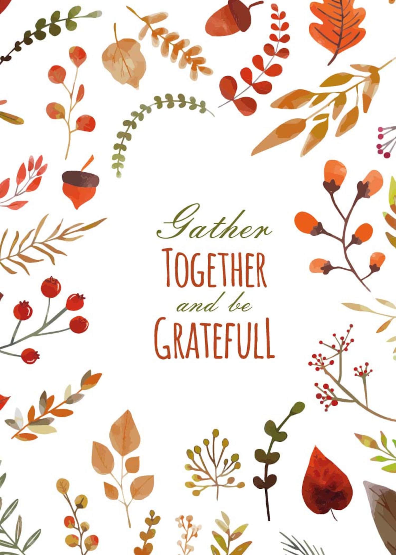 Printable Happy Thanksgiving Cards Clip Art. Thankful for You | Etsy