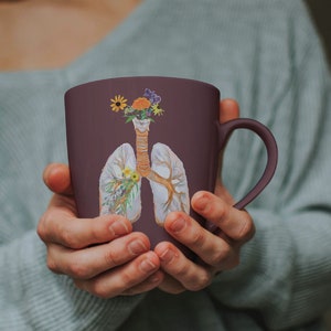 Prairie Flowers Anatomical Lungs Decor Design. Floral Human Lungs Gift ...