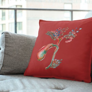 Floral Anatomical Red Gallbladder Design. Floral Human Cholecyst Gift ...