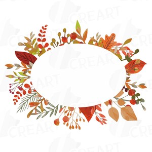 Watercolor Autumn Frames Clip Art: Fall Leaves Design (PNG, JPG, SVG ...