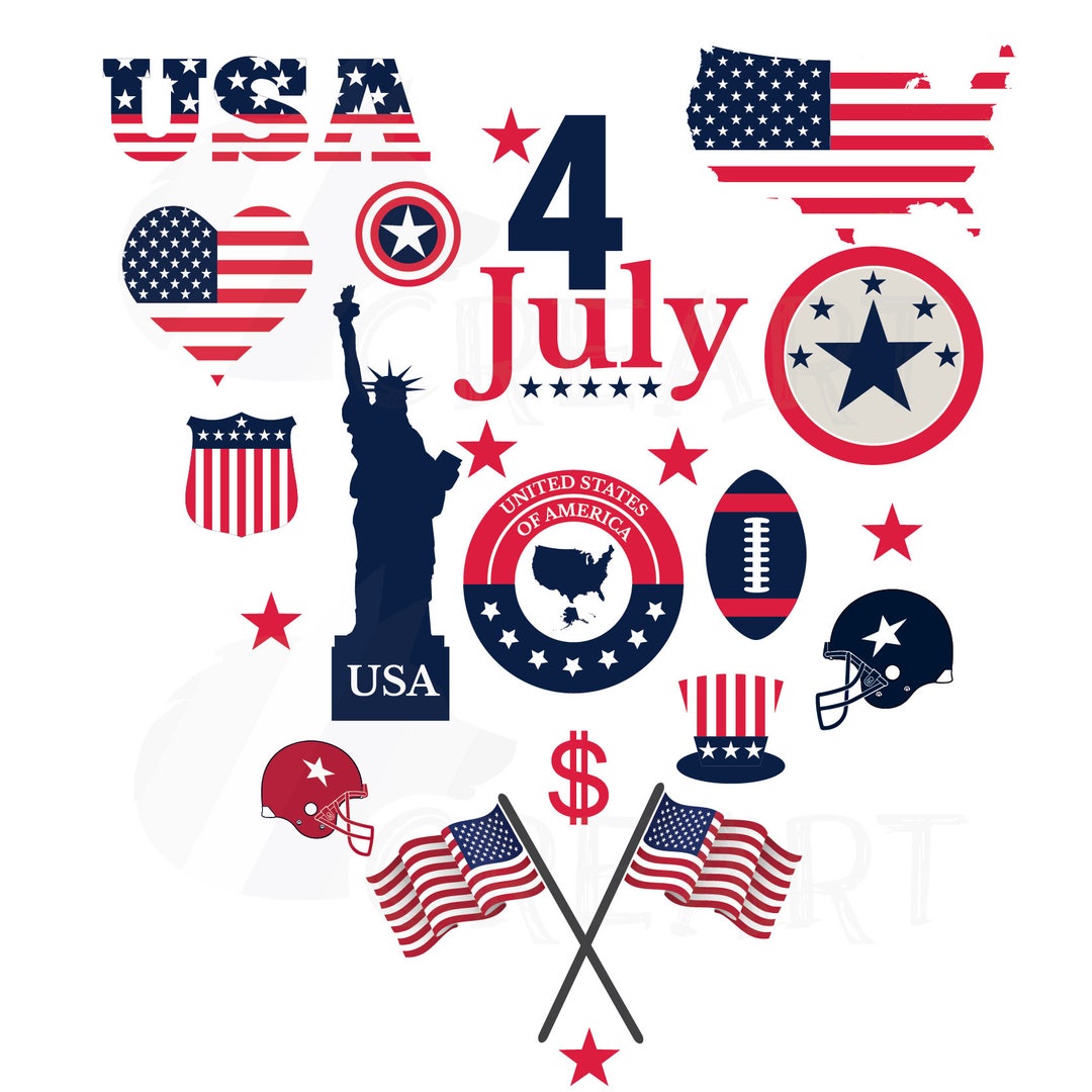 USA Symbols Clipart Collection for National Holydays and 4th of July ...