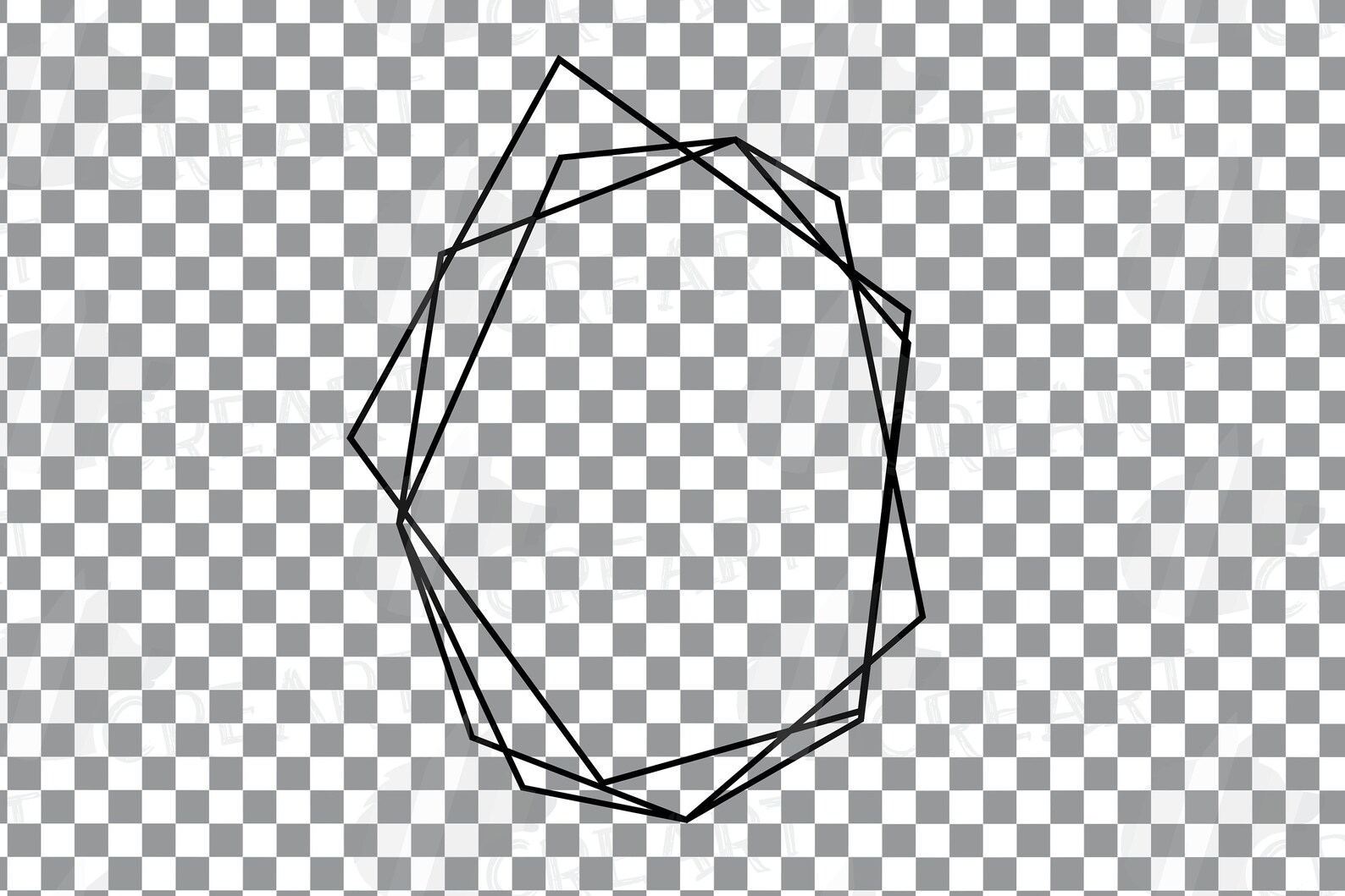 Geometric Black Frames Clip Art. Wedding Geo Borders | Etsy