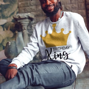Birthday King Funny Gift SVG Cutting File. Birthday Gift, Mug, Shirt ...