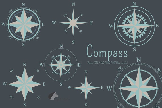 Travellers compass adventure theme decoration. Compass rose | Etsy