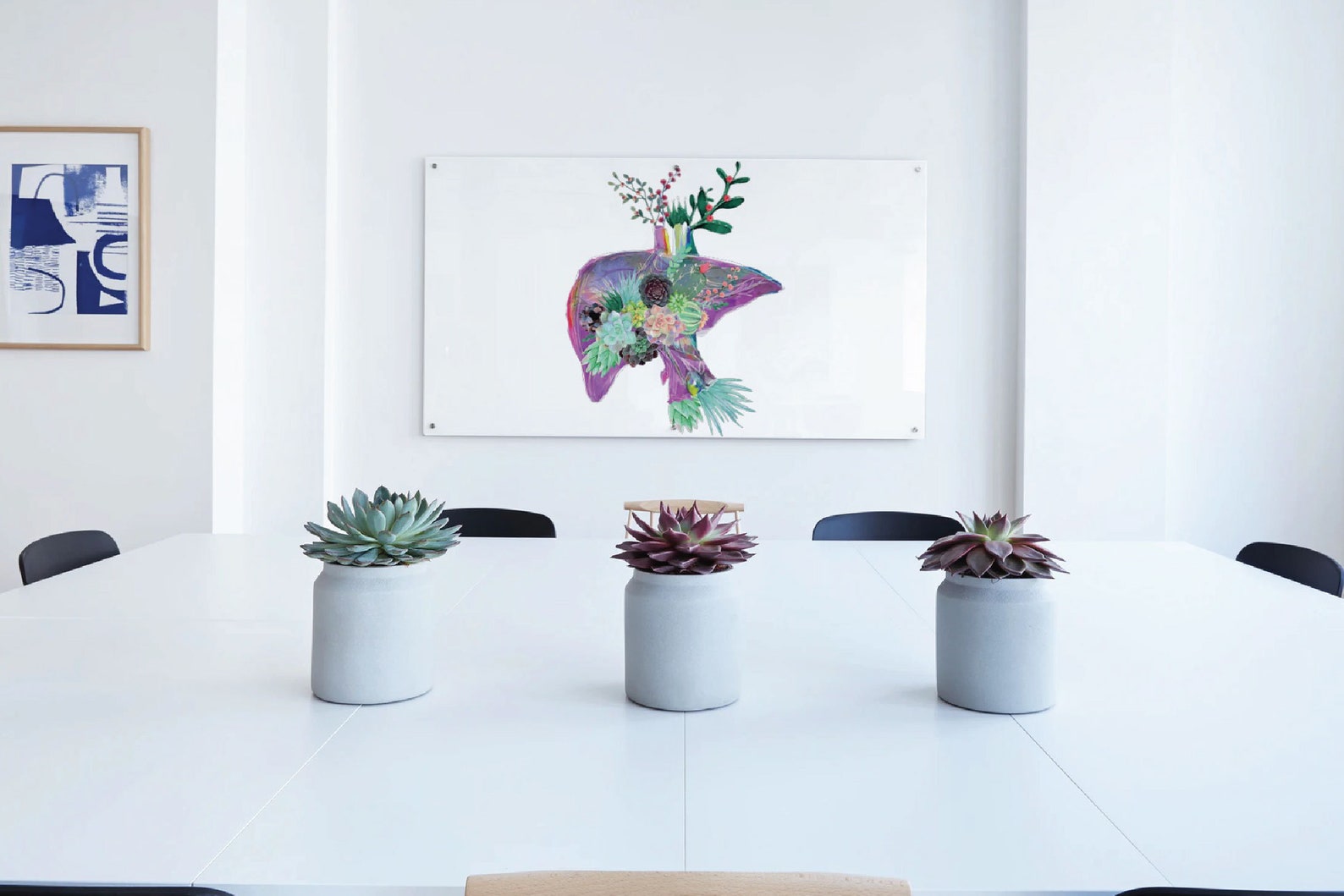 Succulent and Cactus Floral Anatomical Liver Decor Design. - Etsy