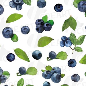 Delicious Berries Seamless Pattern, Berries Digital Paper, Strawberry ...