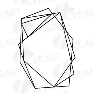Geometric Black Frames Clip Art. Wedding Geo Borders, Minimalist ...