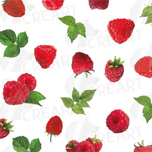 Delicious Berries Seamless Pattern, Berries Digital Paper, Strawberry ...