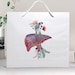 Floral Anatomical Liver Decor Design. Floral Human Liver Gift Art ...