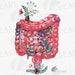 Watercolor Intestines Floral Anatomical Design. Human Red - Etsy