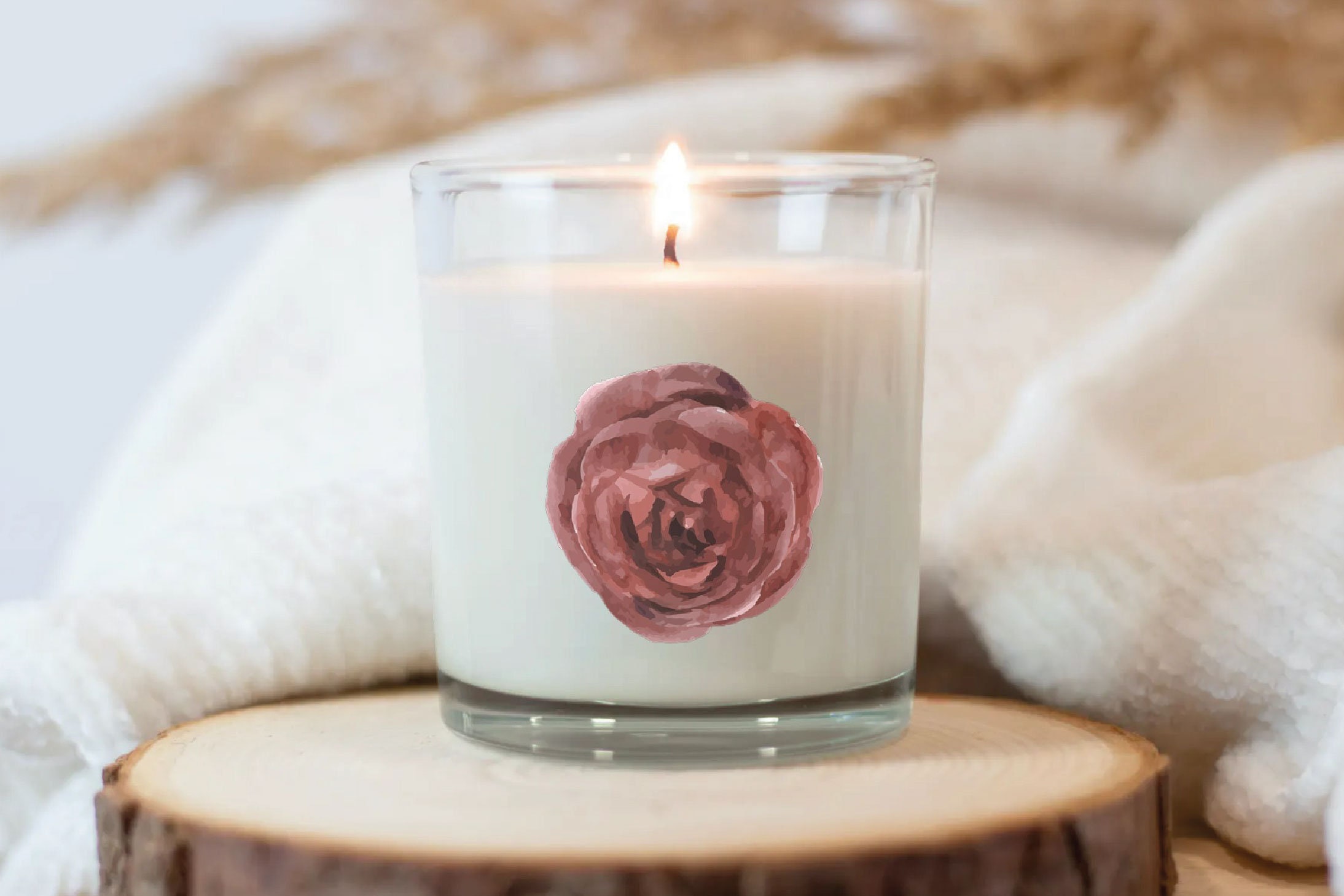 Rust and Blush Pink Flowers and Leaves Decor Elements | Etsy