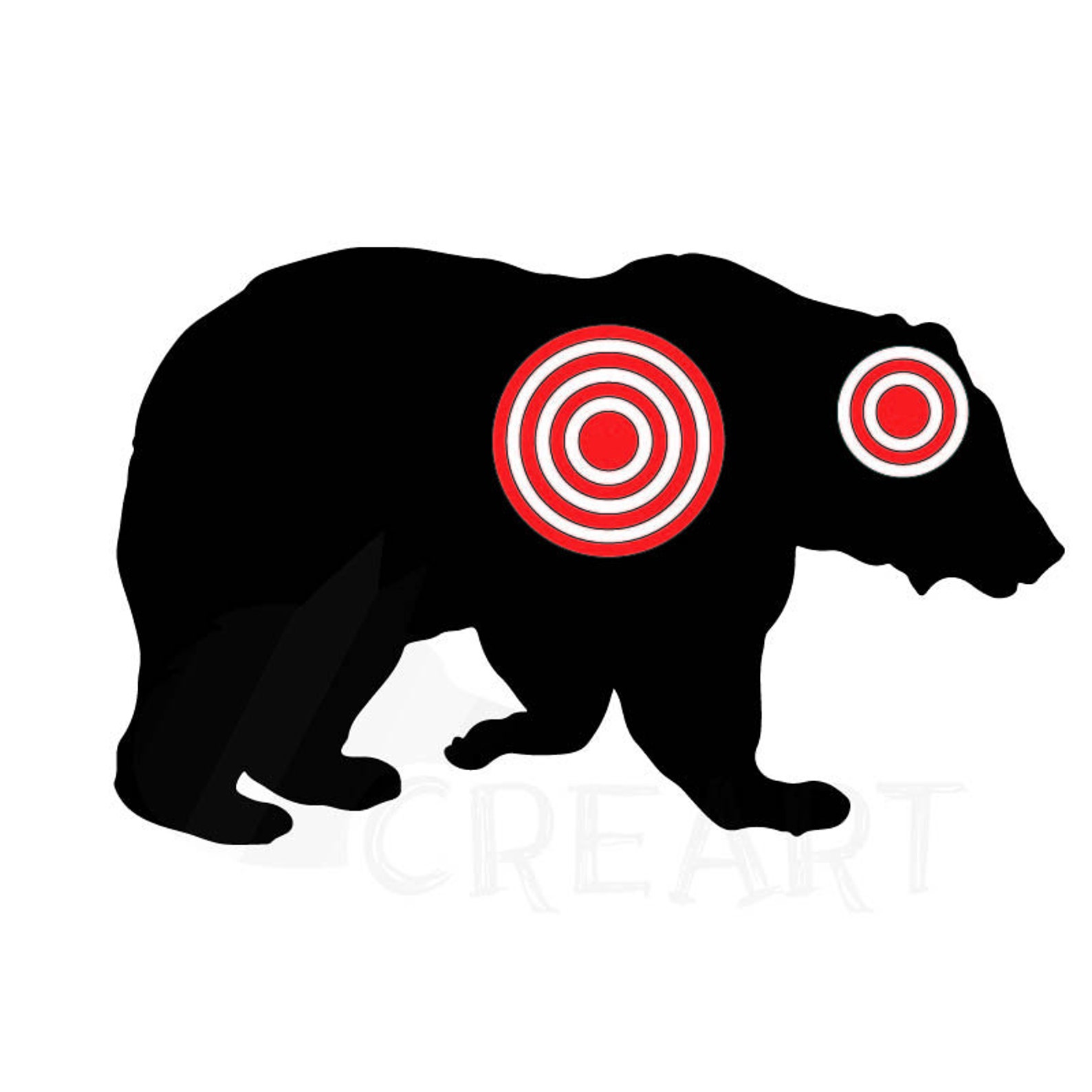 Animals Silhouette Shooting Target Clipart Pack With 10 Different ...