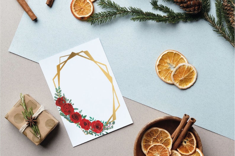 Red Rose Wedding Floral Templates. Watercolor True Red Rose | Etsy Canada