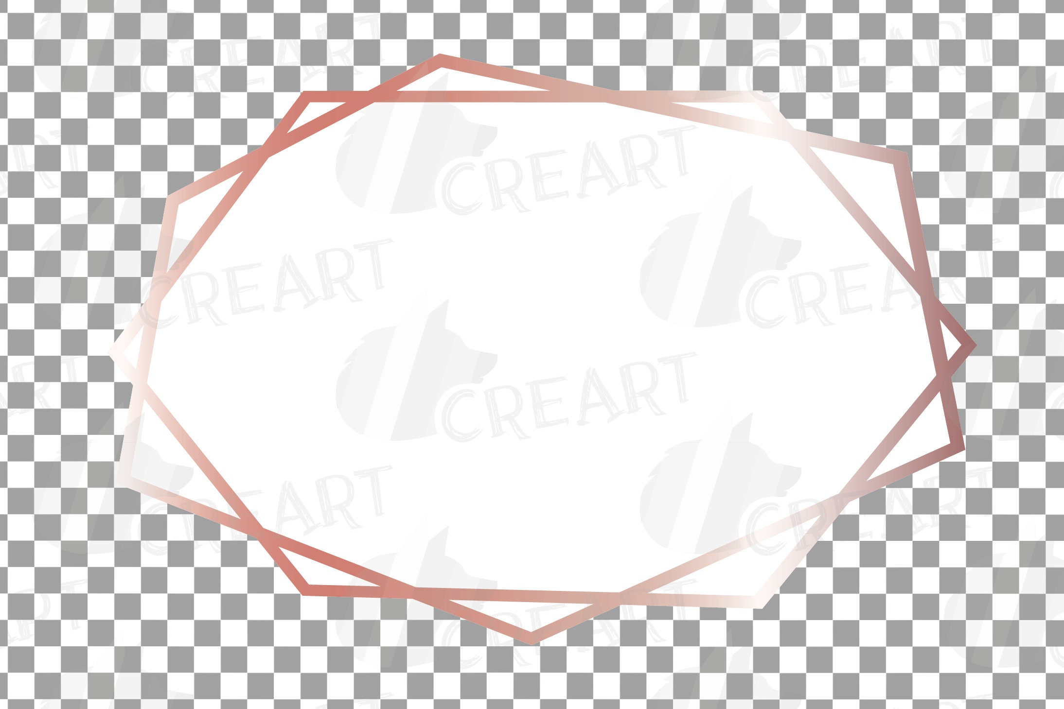 Elegant Wedding Geometric Rose Gold Frames. Lineal Wire | Etsy