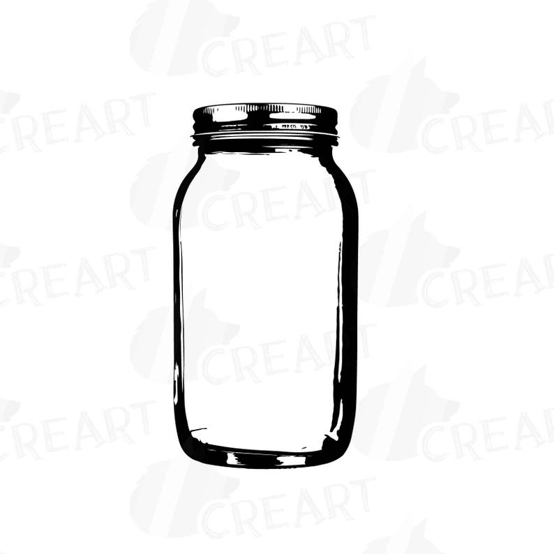 Mason Jars Clipart Glass Jars Clip Art Jar Crafts Jar | Etsy