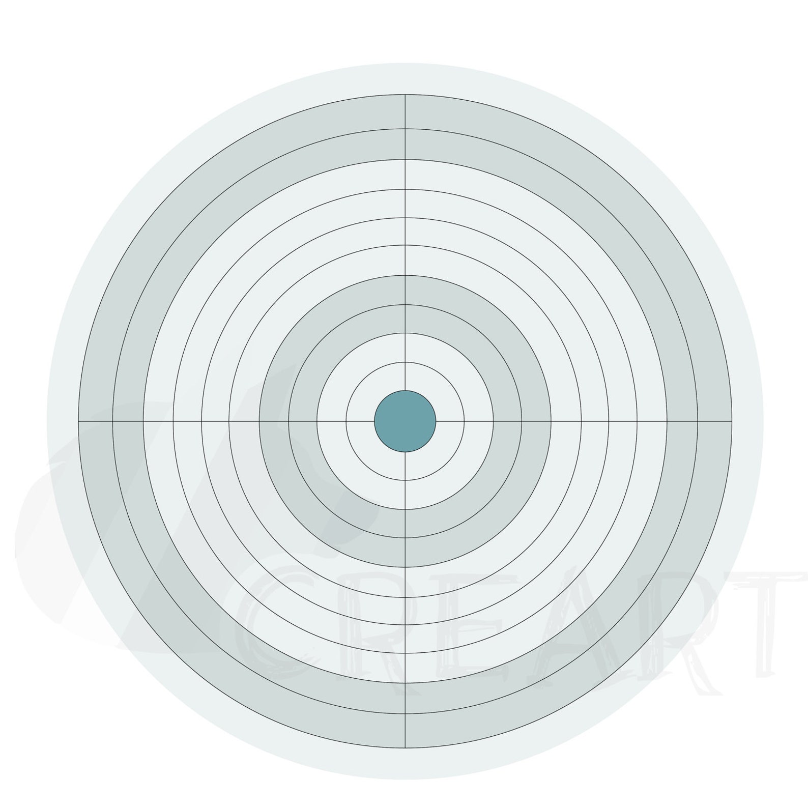 Shooting Target Bulls Eye Clipart Silhouettes Vectors for - Etsy
