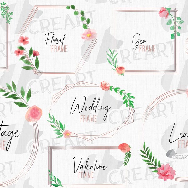 Geo Floral Wedding Invitations - Etsy
