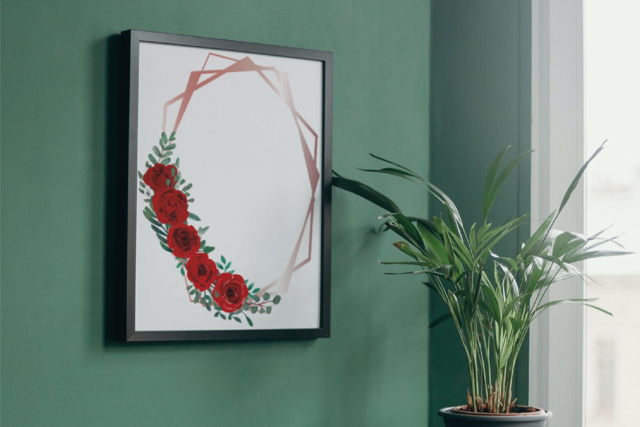 Red Rose Wedding Floral Templates. Watercolor True Red Rose | Etsy