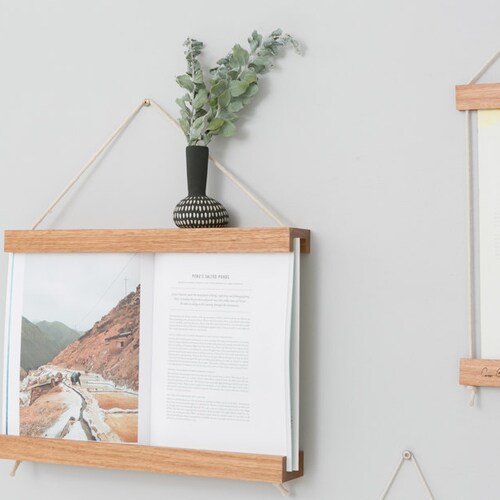 Card Frame Light Wood Reclaimed Wood Wall Art Greeting - Etsy