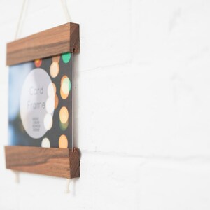 Card Frame, Dark Wood, Reclaimed Wood, Photo Frame, Picture Frame, Wall ...