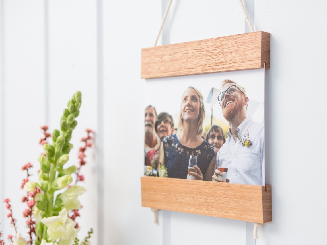 Card Frame Light Wood Reclaimed Wood Wall Art Greeting | Etsy