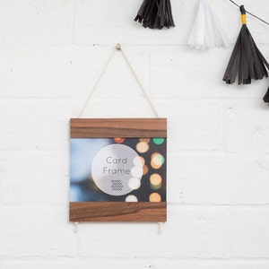 Card Frame, Dark Wood, Reclaimed Wood, Photo Frame, Picture Frame, Wall ...