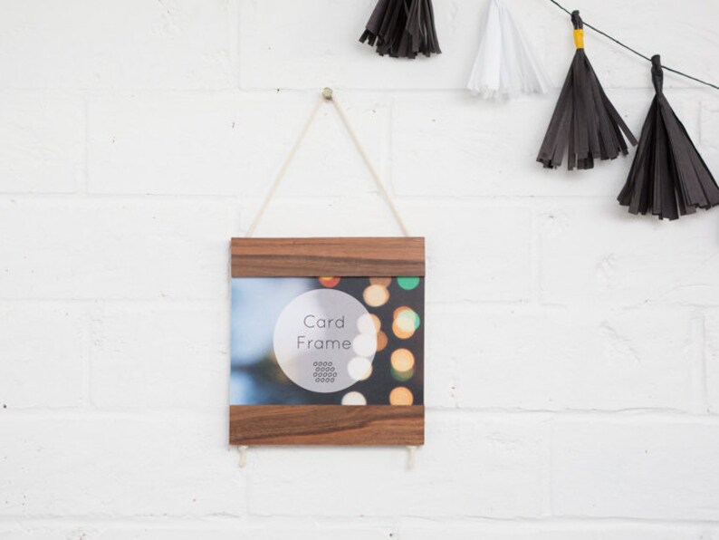 Card Frame, Dark Wood, Reclaimed Wood, Photo Frame, Picture Frame, Wall ...