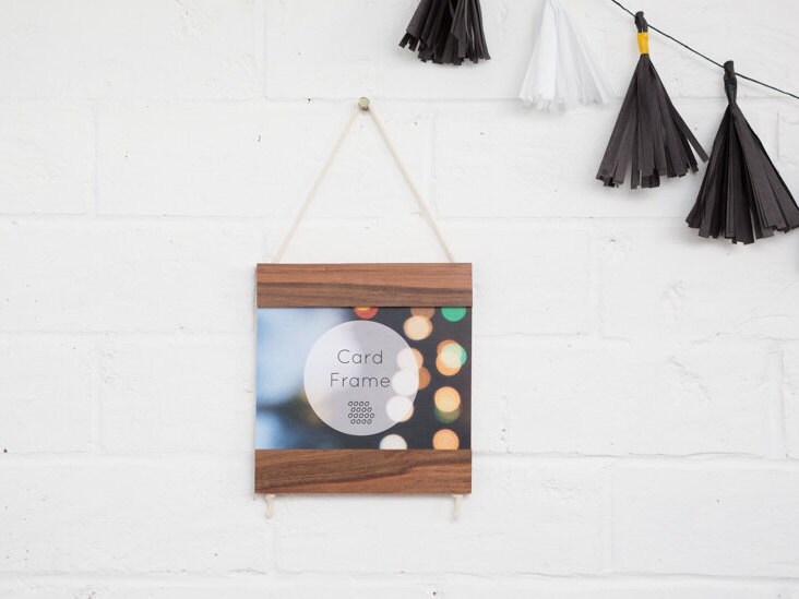 Card Frame Dark Wood Reclaimed Wood Photo Frame Picture - Etsy