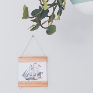 Card Frame, Light Wood, Reclaimed Wood, Wall Art, Greeting Card, Post ...