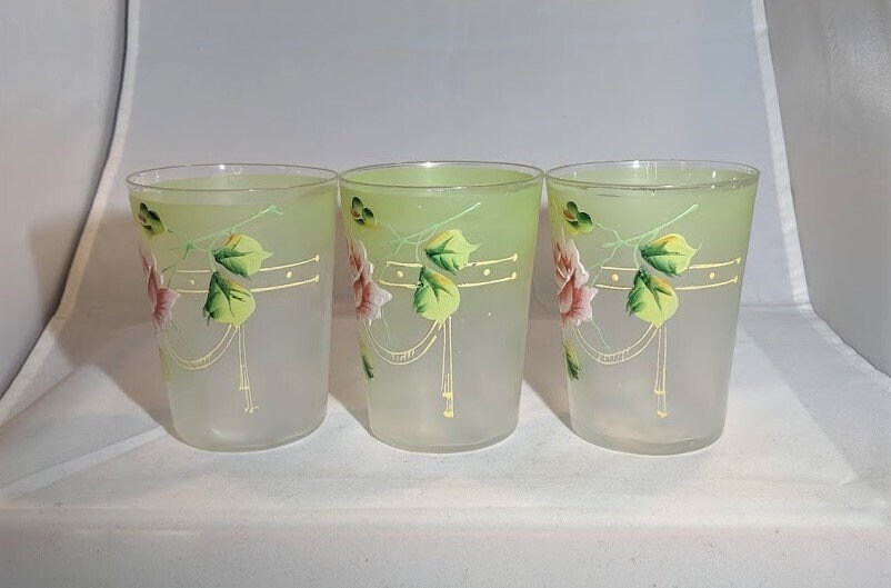 Hand-painted Rose Drinking Glasses - Etsy