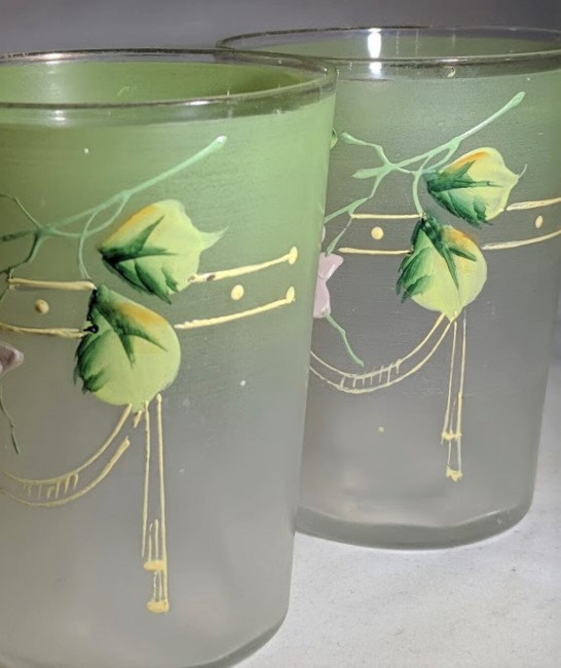 Hand-painted Rose Drinking Glasses - Etsy